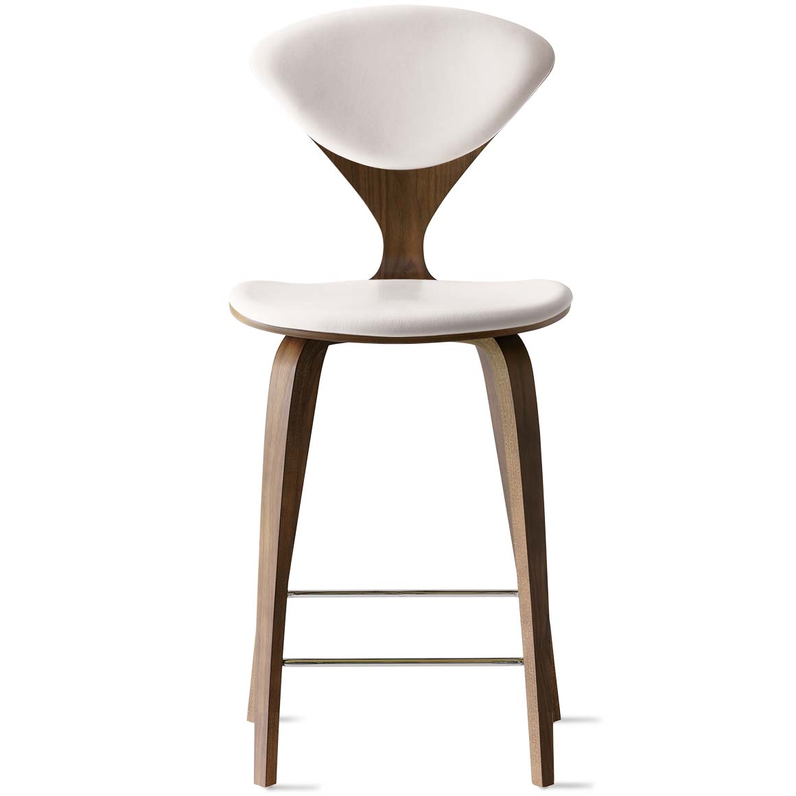 Wood Base Stool – with seat and back pads - Norman Cherner, 1958 ...